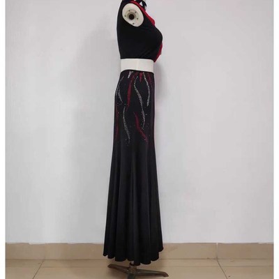 速发新雀花腰傣族舞蹈服孔款舞大摆练习裙练功服演出服尾考鱼艺包