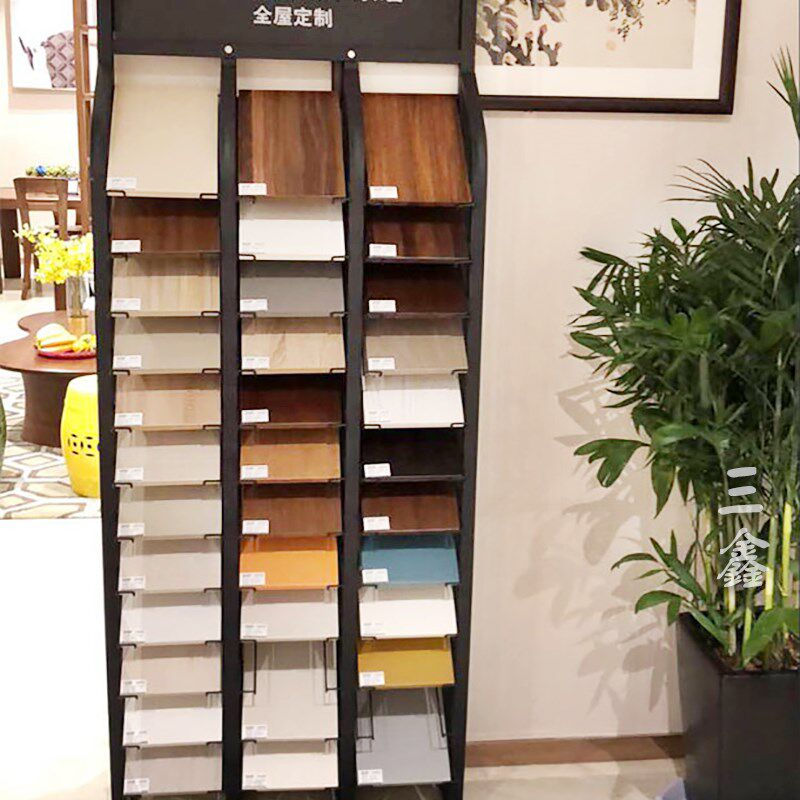 瓷砖展示架c木地板货架橱柜门展架铝扣板石材样品色板架子集成吊
