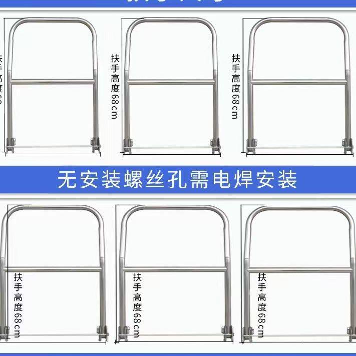 不锈钢推车把手四轮小拉车摆x摊车配件便携静音家用推车折叠加厚