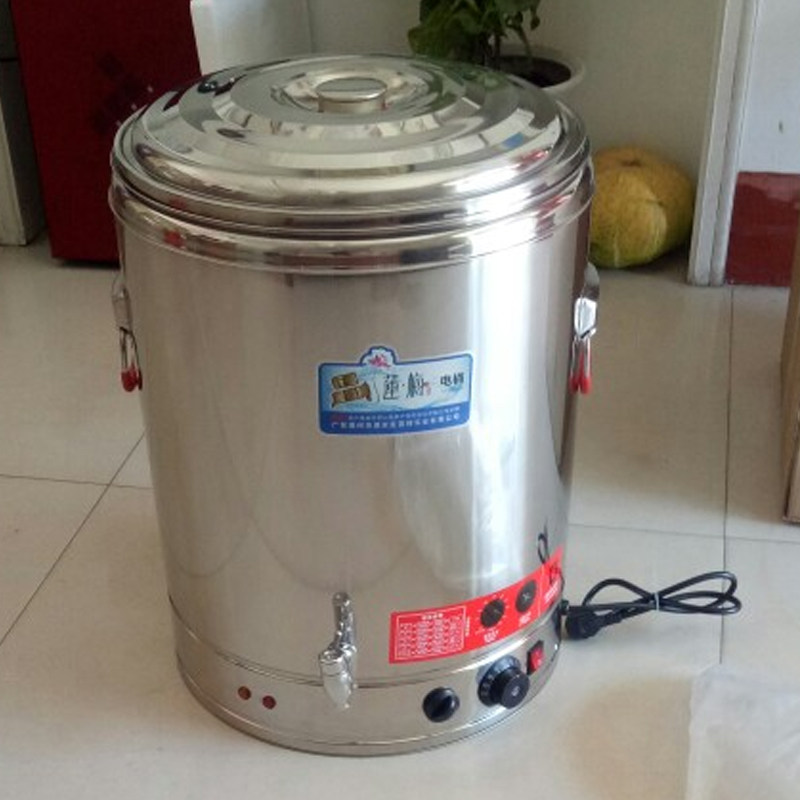 不锈钢电热保温桶商用双层蒸煮桶开水桶大容量保温U高锅烧水桶粥