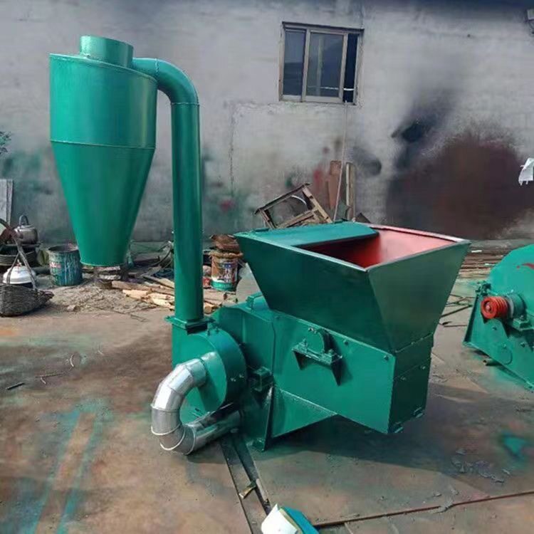 小型畜牧养殖秸秆粉碎机牛羊饲料草粉机沙克龙除尘花生秧粉碎机