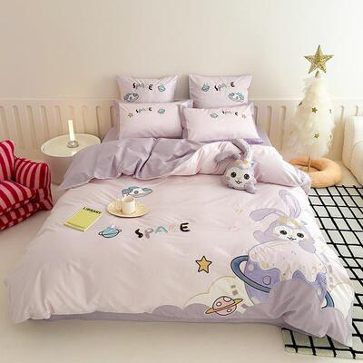 高档儿童S100长绒棉四件套全棉四季床品被套