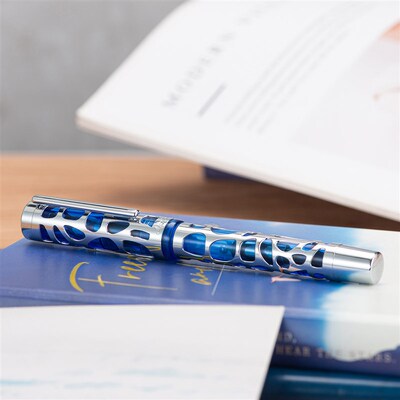 意斯华 Asvine M169 超大容量吸墨器笔杆灌墨两用式金属镂空钢笔