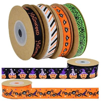 new10Yards 10/15/25mm Halloween Grosgrain Satin Ribbons