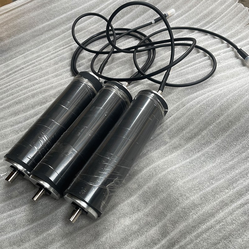 速发电动滚筒内置直流无刷包胶辊筒24/48v分拣运输传送带托辊