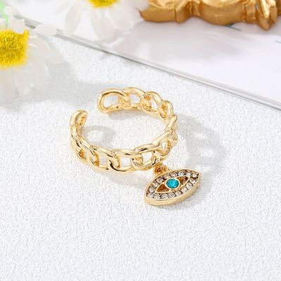 2023 Zircon Evil Eye Hamsa Hand Tassel Ring For Women Men