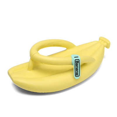 新男女卡通时尚香蕉人字拖可爱沙滩拖鞋banana slipper出口夹脚拖