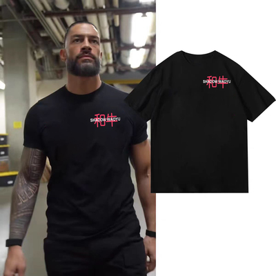 WWE摔跤Roman Reigns OTC T SHIRT和牛字母罗曼雷恩斯短袖T恤男女