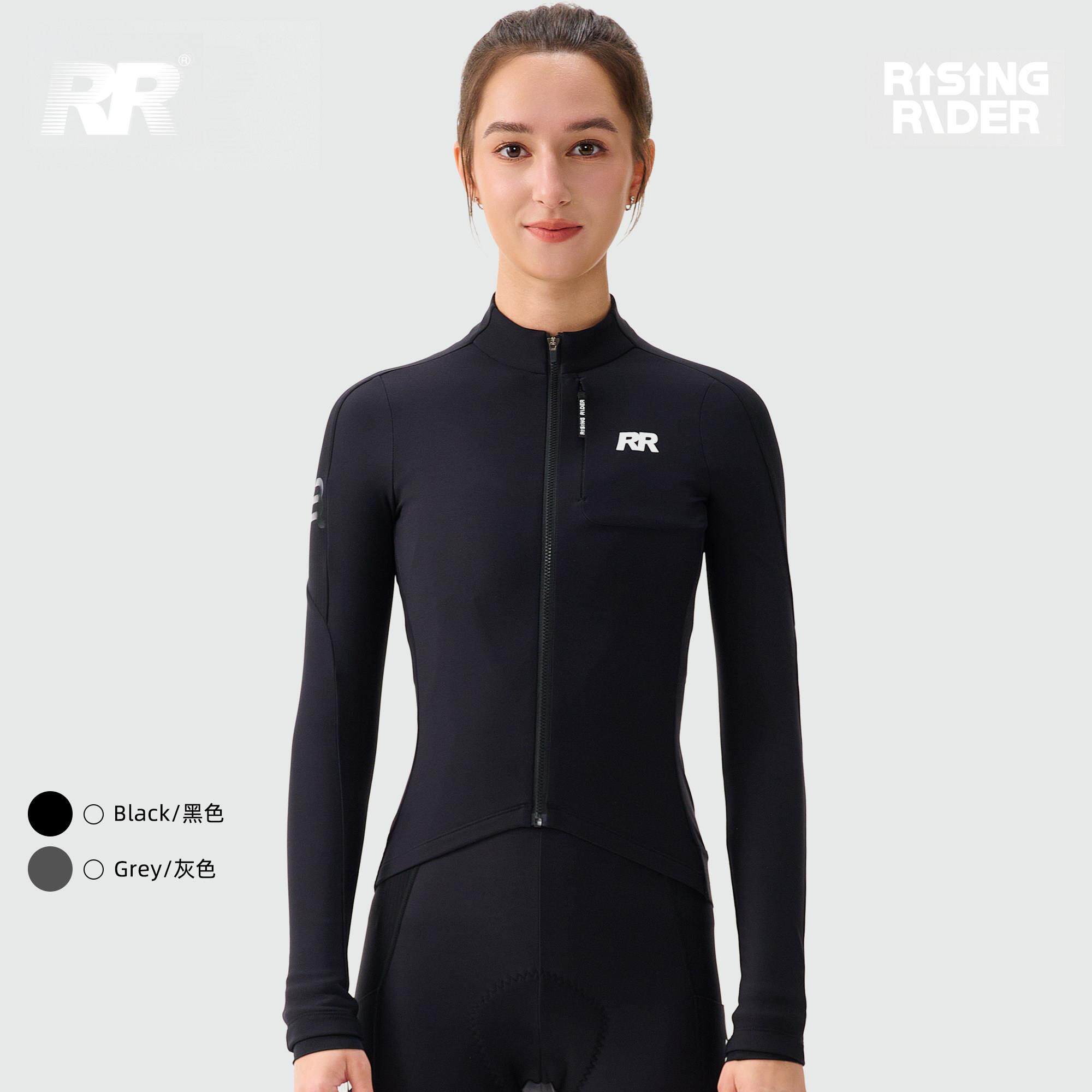 RR公路自行车骑行服女士新款秋冬季女款加绒透气速干骑行上衣