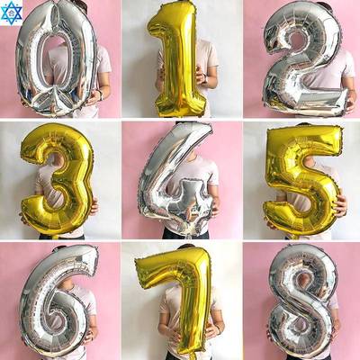 Birthdays numbers balloons party decorations 16 32 inches