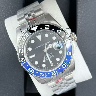 SUB水鬼改装字面表盘 绿夜光机械手表 适装8215机芯直径39 mm
