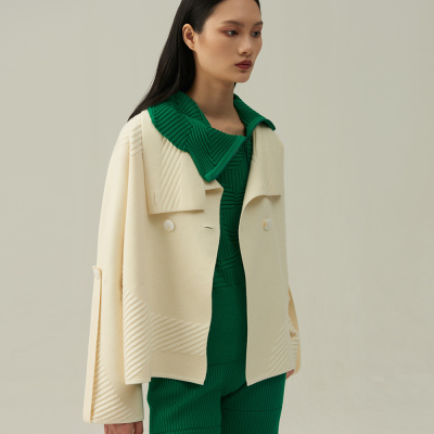 觉织Sensiyarn秘境提花插肩大衣设计师款JZEF172