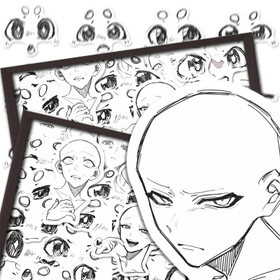 oc绘画贴纸头部不同角度画法