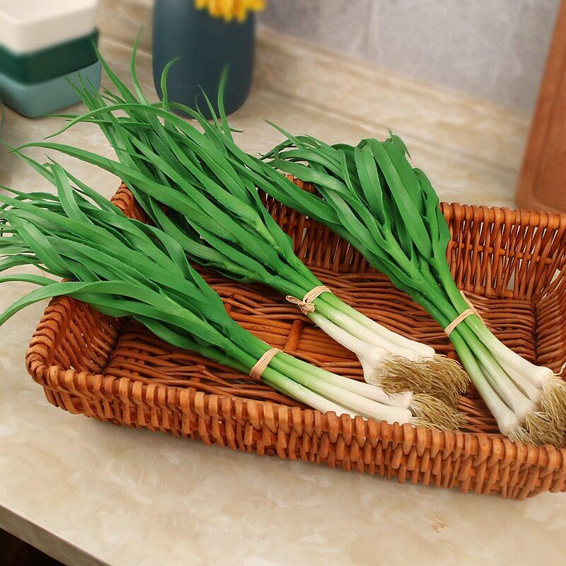 仿真蒜苗蔬菜模型蒜苔PVC果蔬摆件展厅店铺橱窗火锅店装饰道具