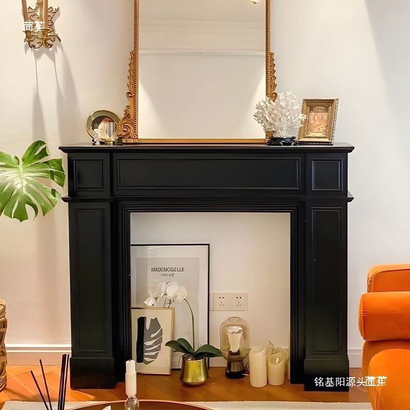 美式复古欧式壁炉装饰柜装饰壁炉架雕花乡村民宿法式客厅玄关摄影