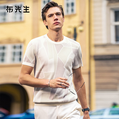 布先生轻奢针织T恤男款短袖