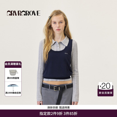 GRVR GROVE官方旗舰店2026PS春季长袖毛衣韩系叠穿内搭GP26KNC61