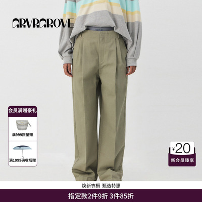 GRVR GROVE官方旗舰店女PS春季款韩版休闲直筒牛仔长裤GS5PT01M