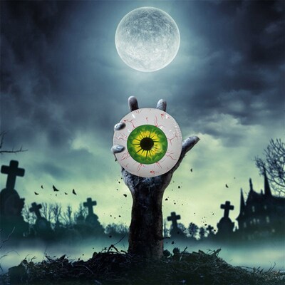 4PC Halloween Party Eyeball Balloons Inflatable 4D Eyeball