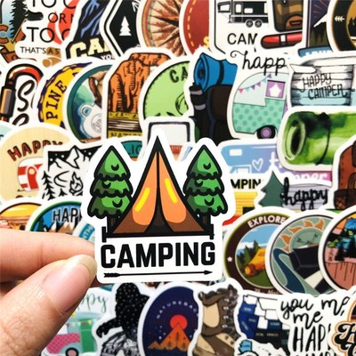 50PCS Outdoor Adventure Hiking Adventure Stickers For Car S