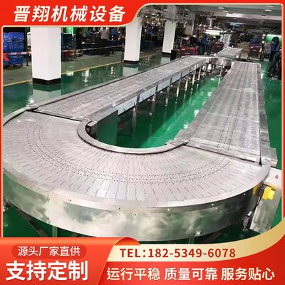 环形转弯机输送机传送带爬坡食品皮带输送带小型物流快递流水线