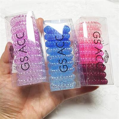 好货3/4/5/9/10 Pcs/Box Telephone Wire Elastic Hair Bands for