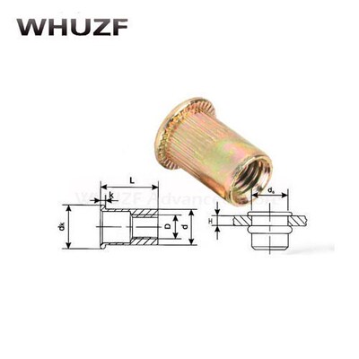 极速Rivet Nut M3 M4 M5 M6 M8 M10 M12 Hollow Rivet Set Color