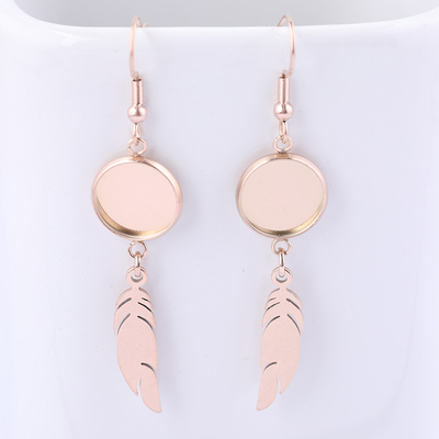 10pcs Stainless Steel Blank 10mm 12mm Cabochon Earring Base