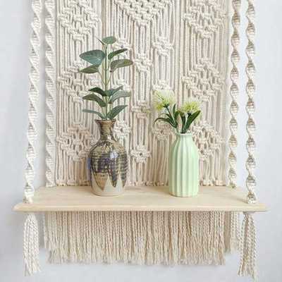 Handme Lace Wall Hanging Rack Indoor Rope Plant Hanger Rop