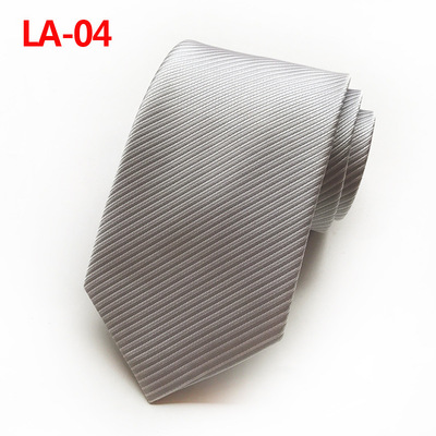 极速New Men Ties Solid Color Stripe 8cm Jacquard Necktie