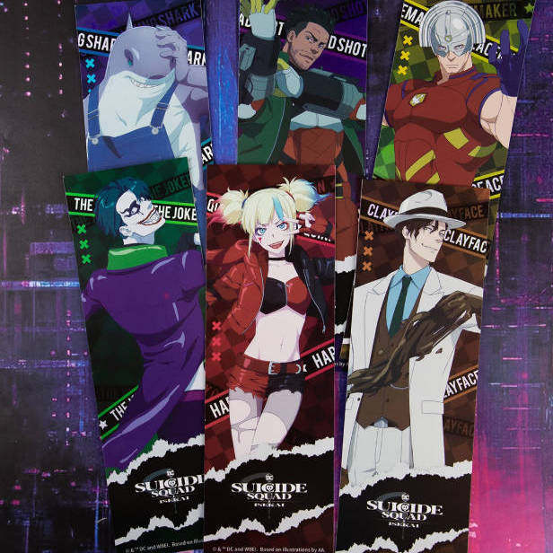 【特惠1折】SUICIDE SQUAD ISEKAI 镭射票贴纸整套 DC动漫周边