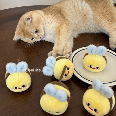Coni life蜜蜂木天蓼玩具磨牙耐咬可替换自嗨解闷逗猫棒猫咪用品