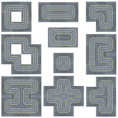 Gro?e Gr??e Stadt Stra?e Basis Platten Bausteine Bord DI