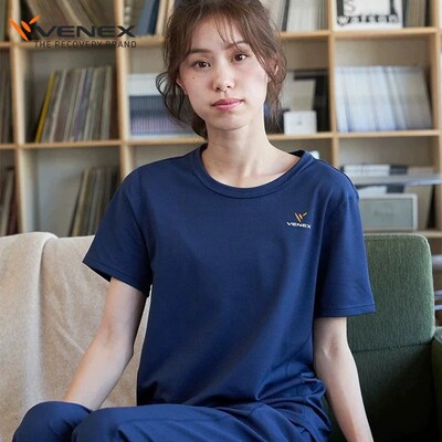 VENEX/威耐可适日本休养服 女士夏季短袖T恤睡衣家居服运动修复SD