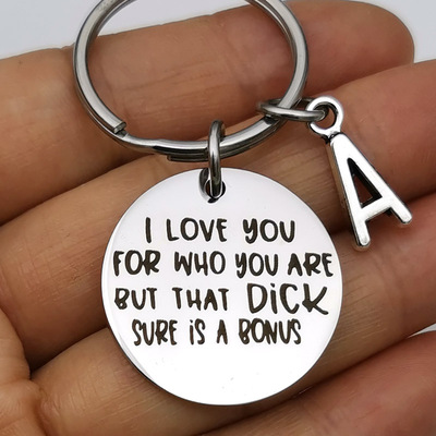 .I Love You Funny Keychain Gifts for Boyfriend Fiance