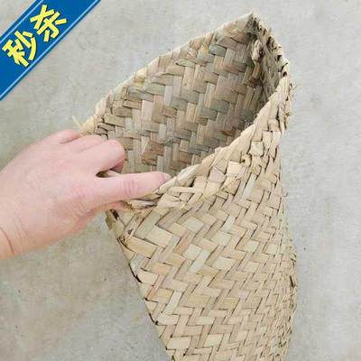 手工编织蒲包蒲包袋新品草包蒲包垫子蒲草包水烛编织包装东西