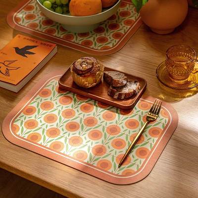 Thicken Simplicityt Leather Placemat Modern Nordic