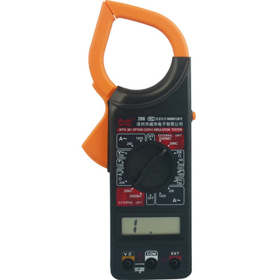 漳州威华牌DT266数字钳形表数显钳形电流表 钳表1000A大电流蜂鸣