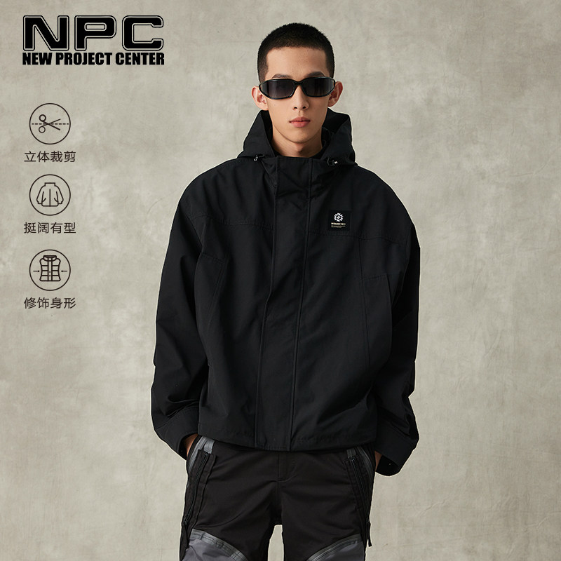 NPC防风防雨纯色户外运动夹克男士秋冬保暖外套官方正品假一赔十
