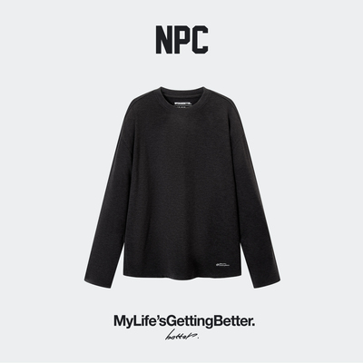 NPC潮牌羊毛混纺暖皮打底秋冬长袖T恤休闲简约官方正品假一赔十