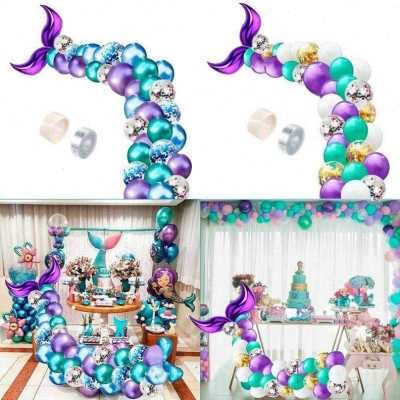 极速Practical 44PCS Mermaid Tail Balloon Arch Set Baby Showe