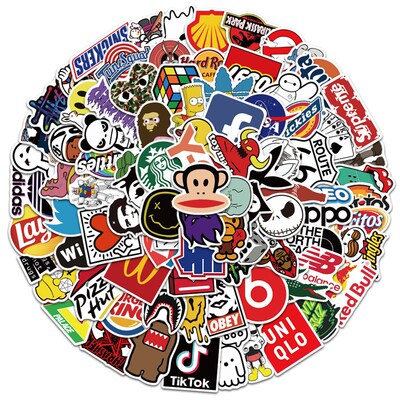 极速101pcs sticker luggage notebook decoration diy waterproo