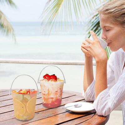 极速Champagne Wine Bucket Translucent Beverage Tub 5/10pcs C