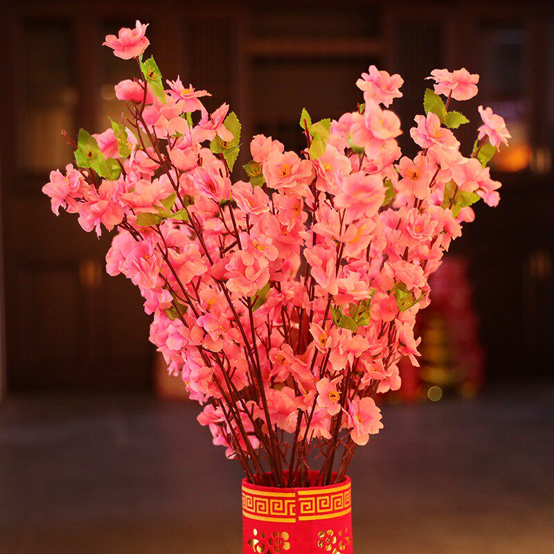 好货新年春节装饰品 桃花树枝店铺装饰摆件酒店商场节日装扮用品