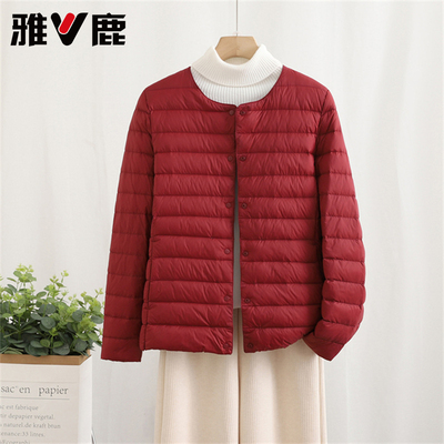 雅鹿时尚保暖短款羽绒服