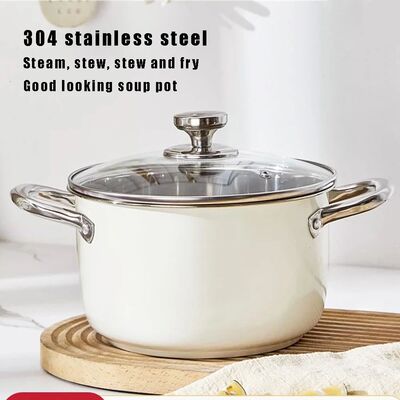 304 Stainless Steel Soup Pot Non-stick Frying Pan with lid