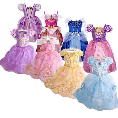 Kids Princess Party Costume, New Floral Fancy Dress Vestido