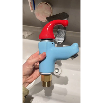 儿童卡通水龙头陶瓷冷热幼儿园小红帽小狗款网红台盆洗手盆单冷款