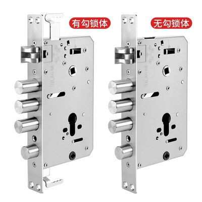 锁体防盗门锁双活双快多功能家用不锈钢机械锁指纹锁芯通用型6068