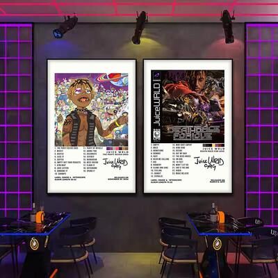 欧美嘻哈饶舌说唱歌手juice Wrld装饰画音乐封面专辑海报墙壁挂画